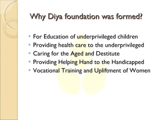Diya Foundation | PPT