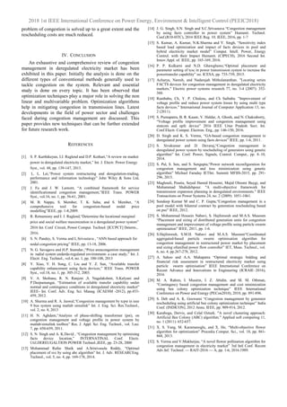 Congestion Management Approaches in Deregulated Electricity Market: A ...