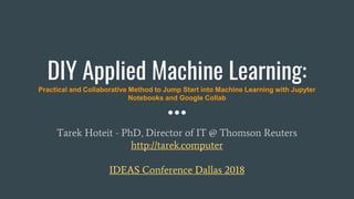 DIY Applied Machine Learning | PPT
