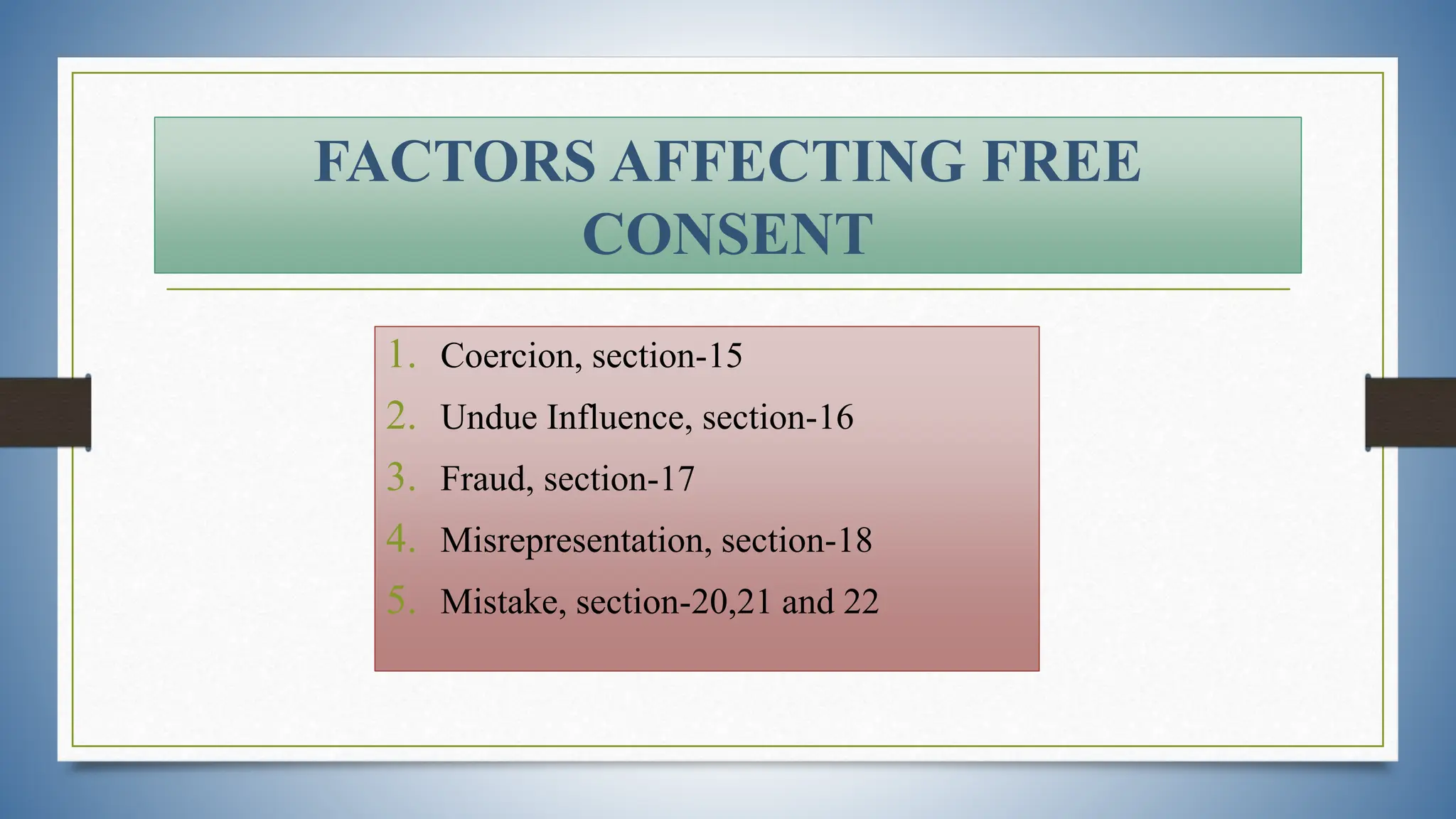 diya ppt.pptx PRESENTATION ON FREE CONSENT.BUSINESS LAWS | PPTX