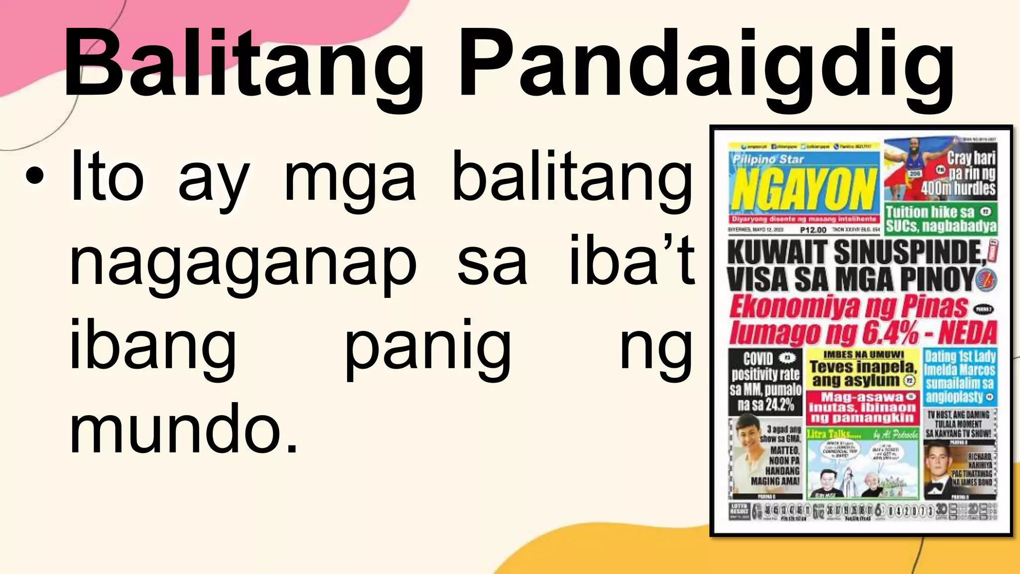 Diyaryo o Pahayagan | PPTX