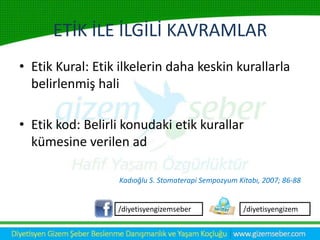 Di̇yeti̇syenli̇kte eti̇k i̇lkeler | PPTX