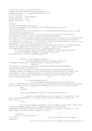 Diy frozen snow globe | TXT