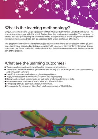 DIYguru Multi Body Dynamics course brochure | PDF | Free Download