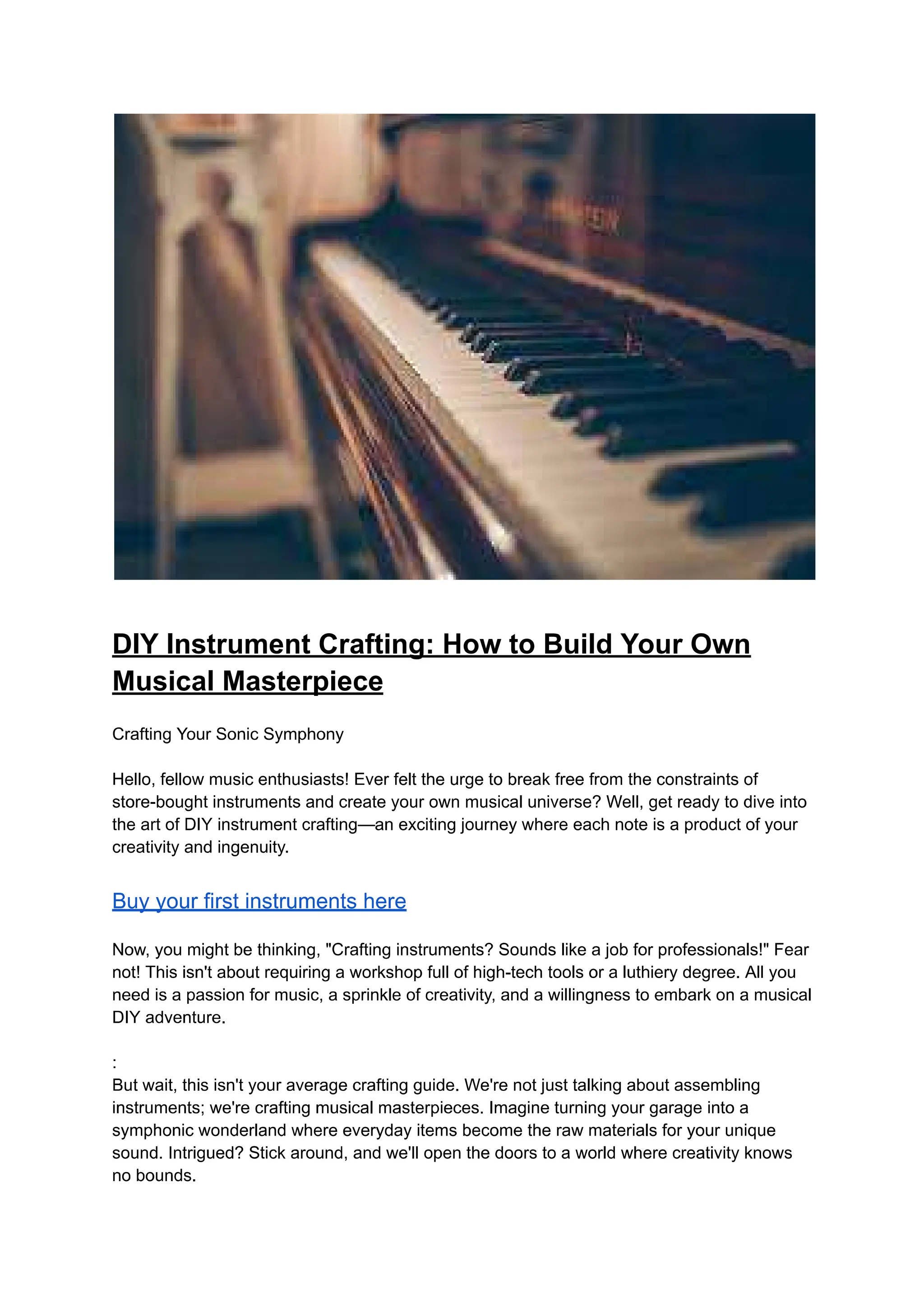 DIY Instruments | PDF