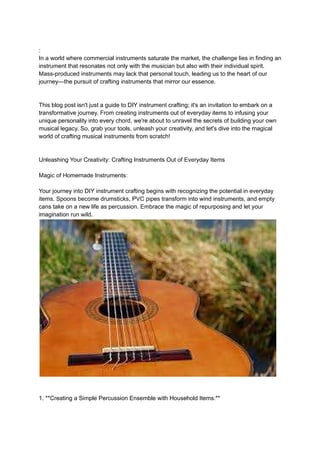 DIY Instruments | PDF