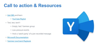 DIY Live Events using Yammer and Microsoft Stream | PPT