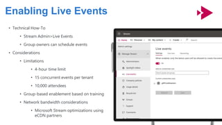 DIY Live Events using Yammer and Microsoft Stream | PPT