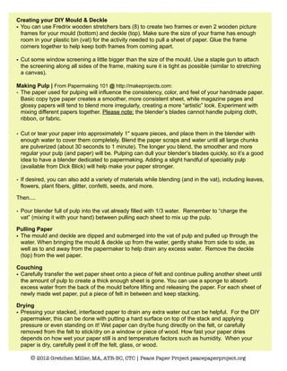 DIY Papermaking How-to Steps | PDF | Scrapbooking | Arts and Crafts