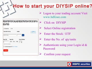 HDFCsec-Learning Series-DIYSIP | PPT