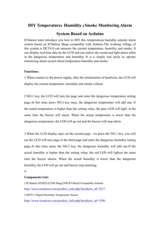 Diy temperature﹠ humidity ﹠smoke monitoring alarm system based on ...