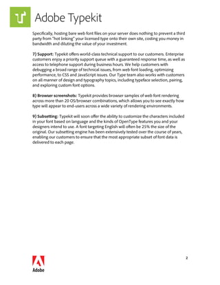 DIY Web fots vs Typekit | PDF