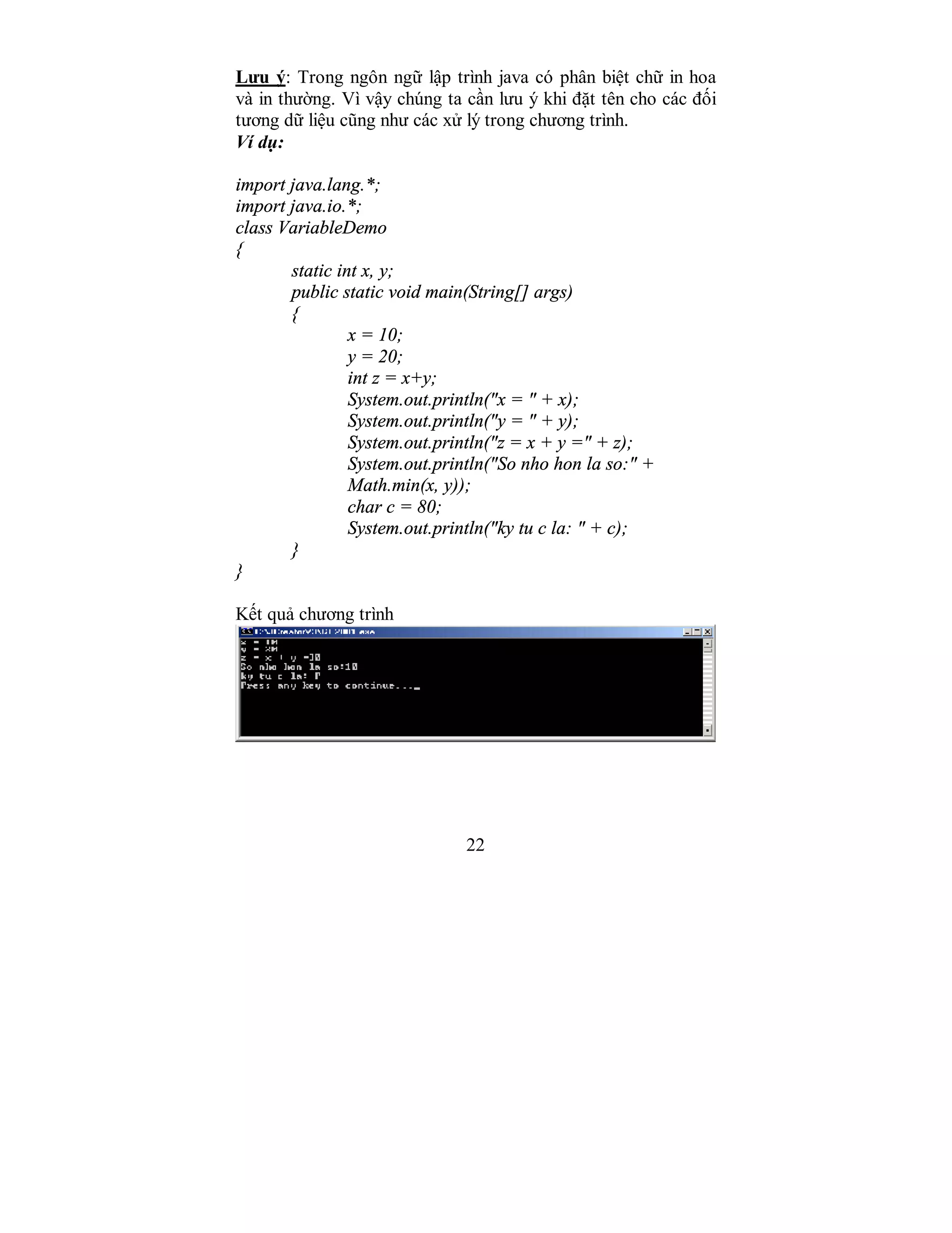 Giáo Trình Java Cơ Bản ( Vietnamese) | PDF