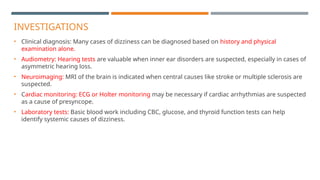 DIZZINESS & VERTIGO evaluation of dizzy patient | PPTX