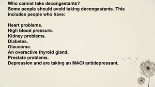 Decongestant .. by Dr Duryab Jamil | PPTX