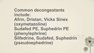 Decongestant .. by Dr Duryab Jamil | PPTX