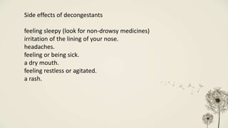 Decongestant .. by Dr Duryab Jamil | PPTX