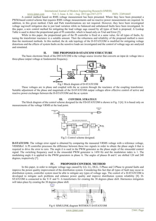Mitigation of Fault in the Distribution System by using Flexible Distributed Static Compensator ...