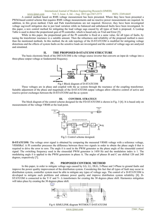 Mitigation of Fault in the Distribution System by using Flexible Distributed Static Compensator ...