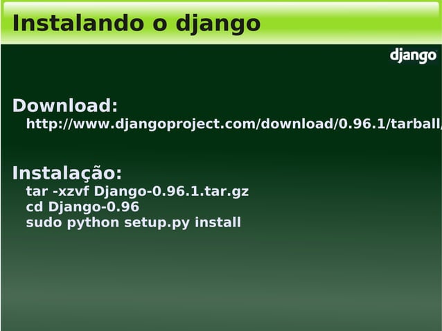 Django, Framework Python para desenvolvimento web | PDF