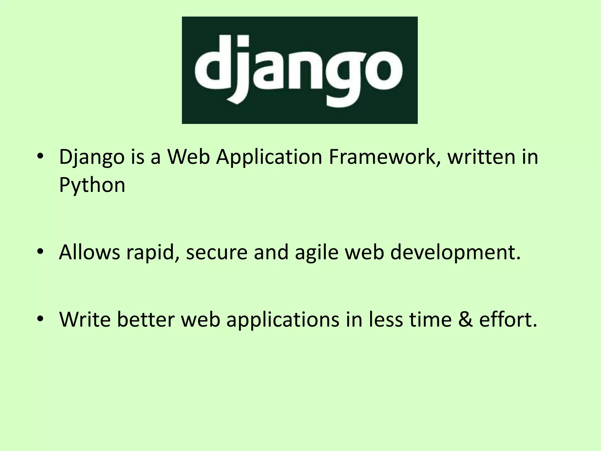 Case Study of Django: Web Frameworks that are Secure by Default | PPTX