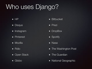 Introduction to Django | PDF | Computing | Technology & Computing