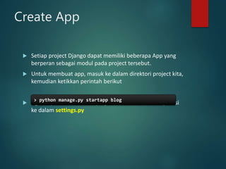 Django Mini Tutorial | PPT
