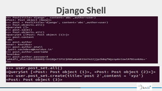 Introduction to Django | PPTX | Programming Languages | Computing