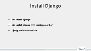 Introduction to Django | PPTX | Programming Languages | Computing