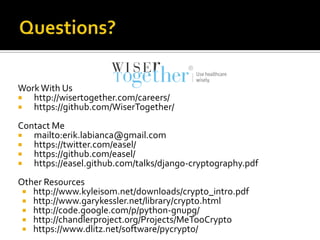 Django cryptography | PPTX