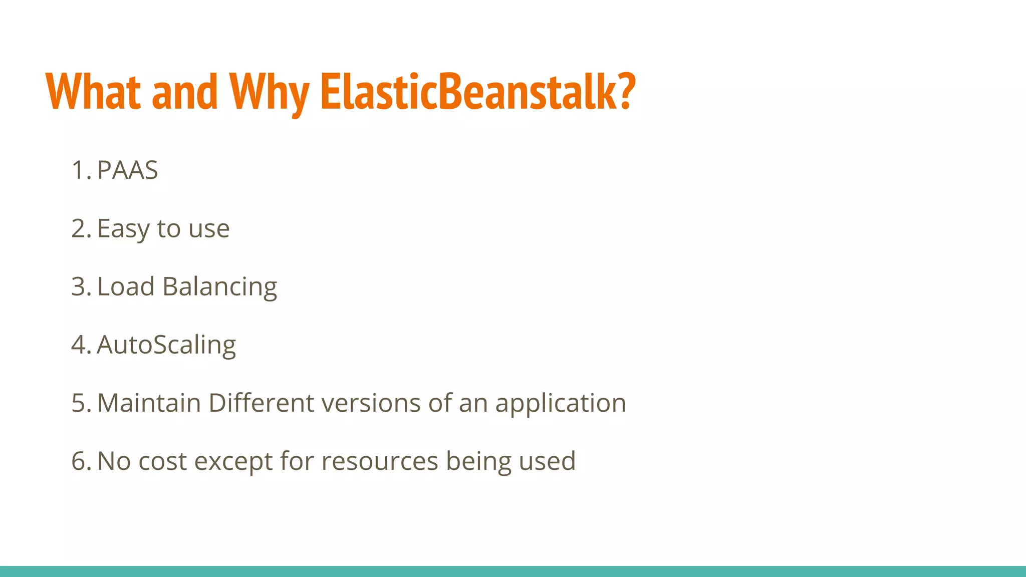 Django elastic beanstalk | PPTX