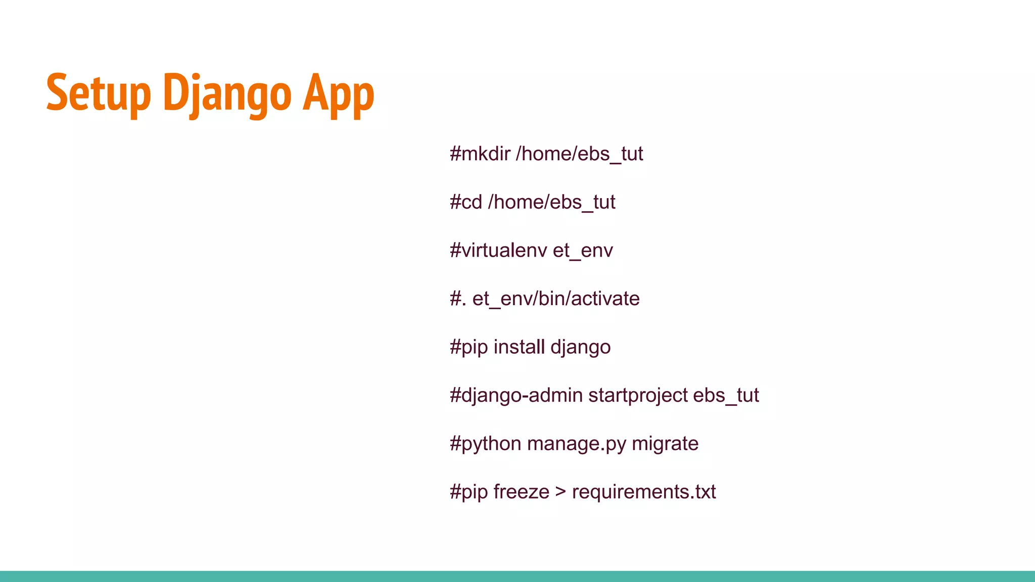 Django elastic beanstalk | PPTX