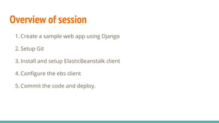 Django elastic beanstalk | PPTX