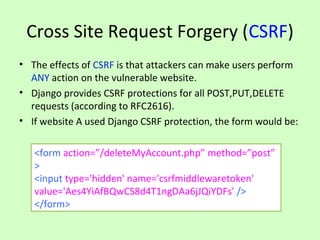 Django (Web Applications that are Secure by Default) | PPT