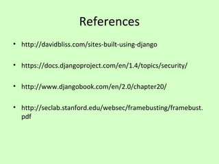 Django (Web Applications that are Secure by Default) | PPT