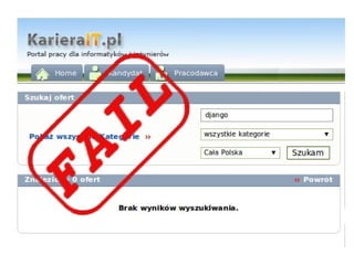 Django Praca - Epic Fail | ODP | Programming Languages | Computing
