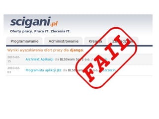 Django Praca - Epic Fail | ODP | Programming Languages | Computing