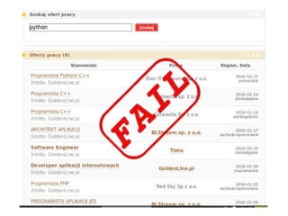 Django Praca - Epic Fail | ODP | Programming Languages | Computing
