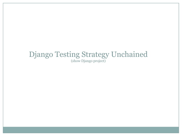 Django strategy-test | PPT | Free Download
