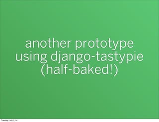 django-tastypie for RESTful | PPT