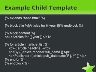 Django tech-talk | ODP | Technology & Computing
