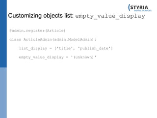 Django Admin (Python meeutp) | PPT