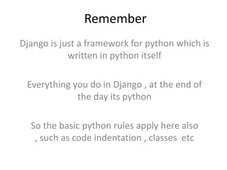 Django part 1 | PPT