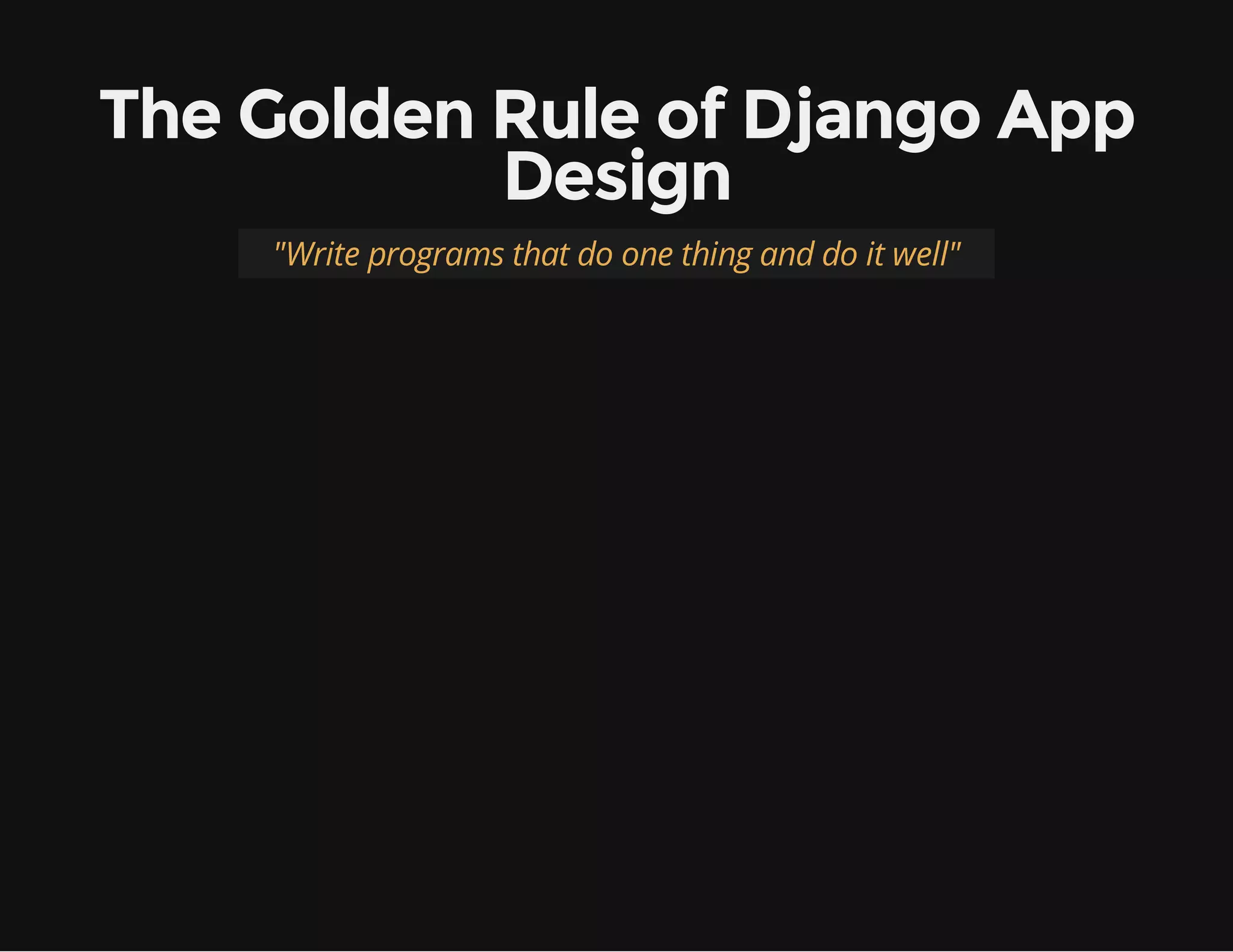 Django Best Practices | PDF