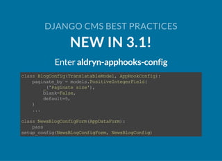 Django cms best practices | PPT