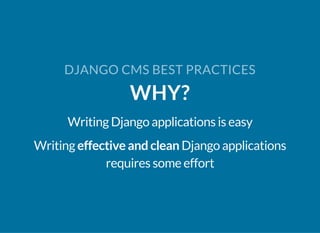 Django cms best practices | PPT
