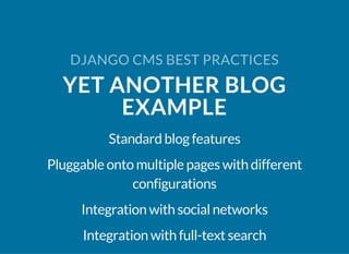 Django cms best practices | PPT