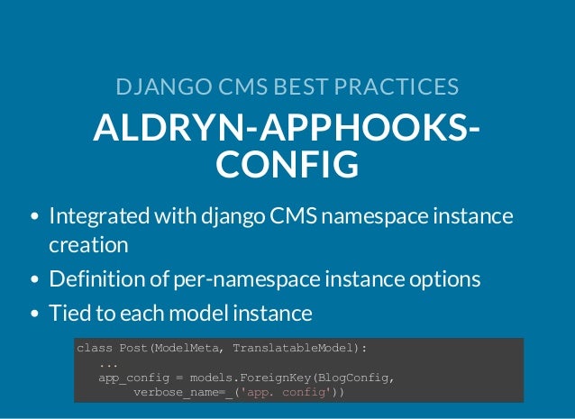Django cms best practices