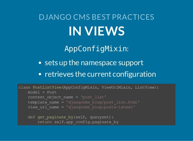 Django cms best practices