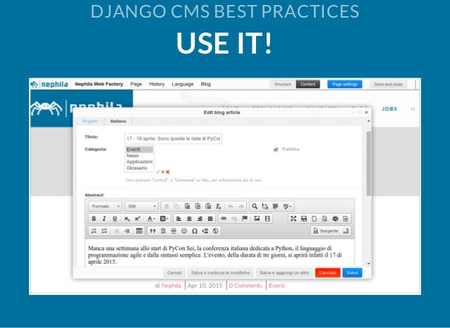 Django cms best practices